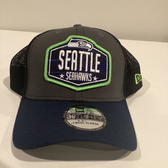 New Era | Accessories | Settle Seahawks New Era 39thirty Blue Gray ...